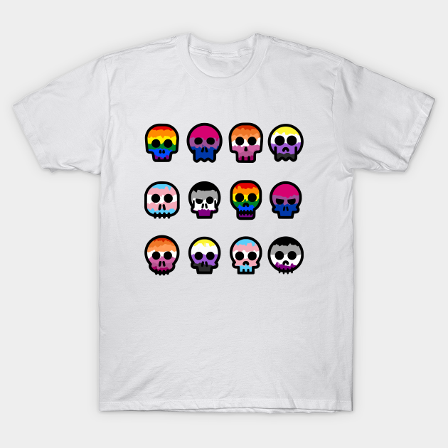 Lgbtq Flags Skulls Lgbt T Shirt Teepublic
